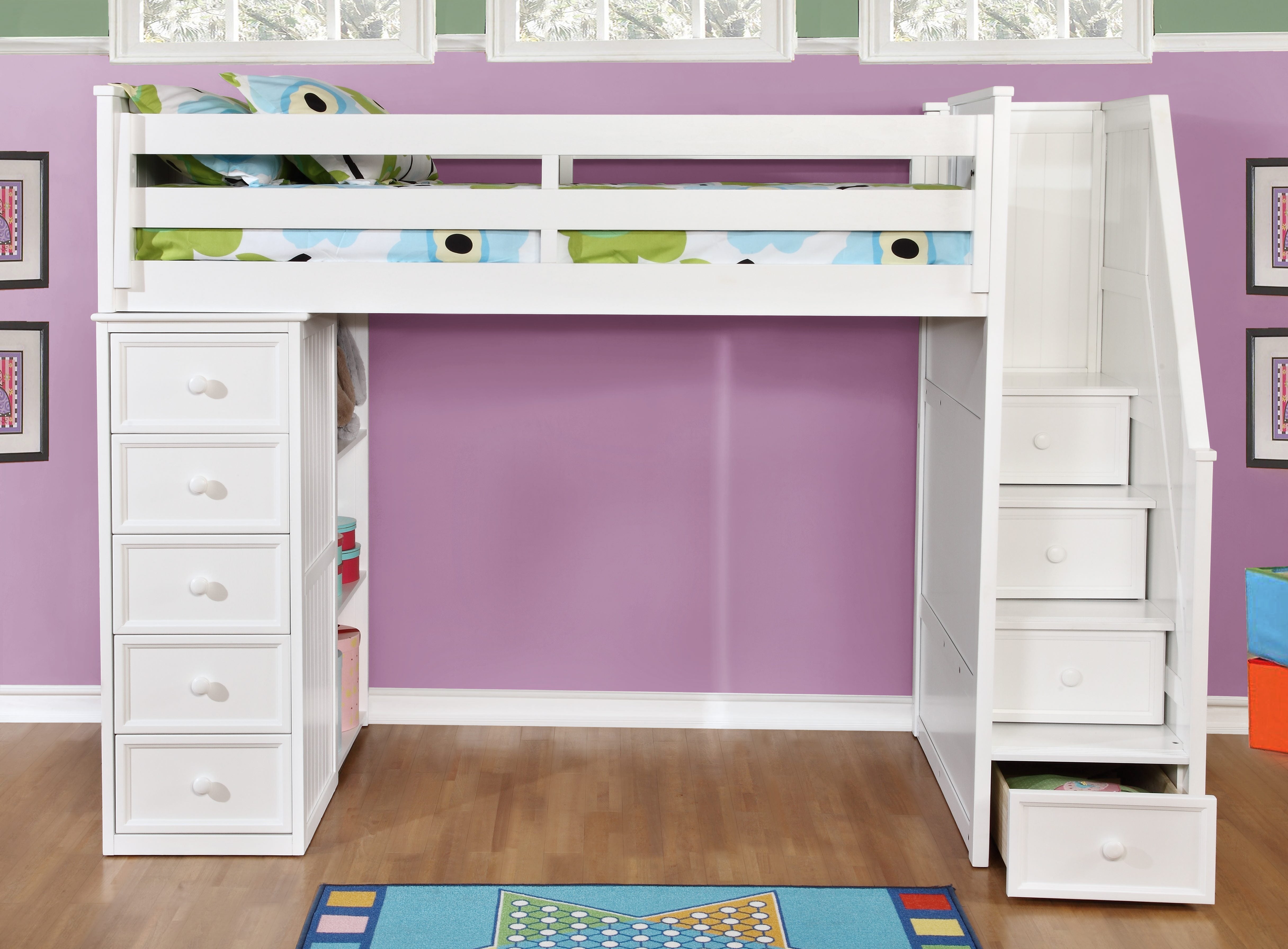 Kids Life Versatile Twin Size Loft Bed with Stairs – KidsLifeFurniture